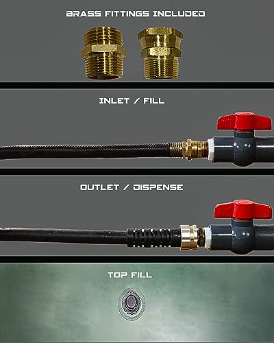 Badger Tactical Heavy Duty 130 Gallon Water Bladder/Water Tank-Includes Brass Fittings for Quick Garden Hose Connection-Emergency Water Storage/Camping Gear/Survival Kit/Alternative to Water Barrel