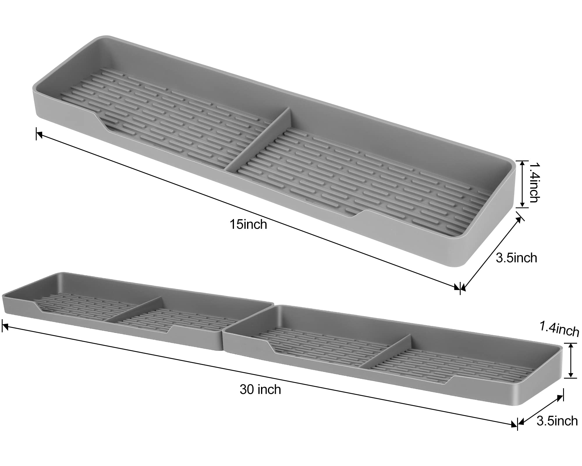 Gtonksye Stove Top Shelf, 30 Inch Spice Organizer, Oven Rack with Magnetic Silicone Material, for Kitchen Stove Top Organizer Spice and Seasoning Bottles (Dark Gray)