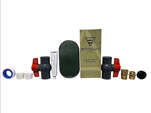 Badger Tactical Heavy Duty 130 Gallon Water Bladder/Water Tank-Includes Brass Fittings for Quick Garden Hose Connection-Emergency Water Storage/Camping Gear/Survival Kit/Alternative to Water Barrel