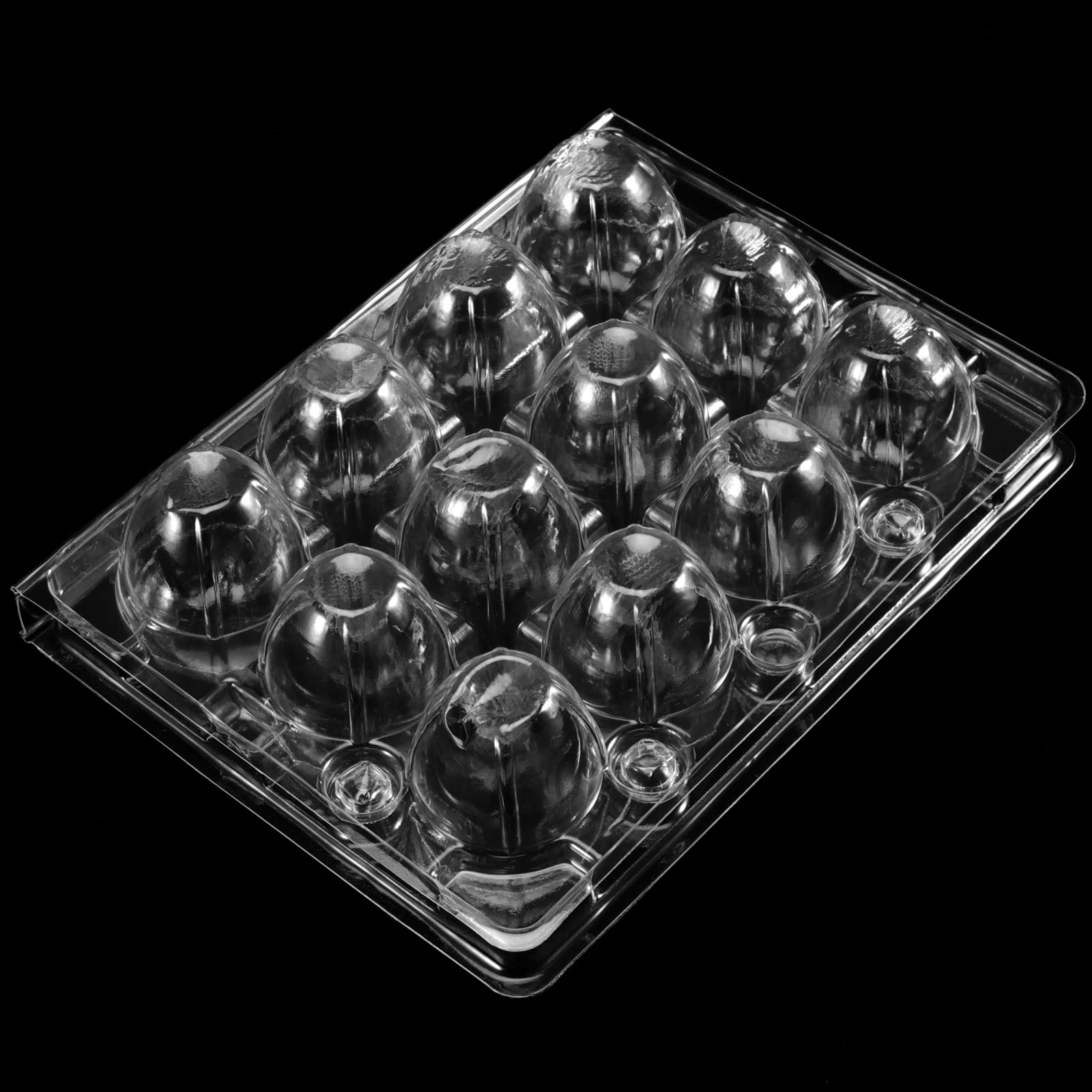 MANCHAP 150 Pack 12 Grids Plastic Quail Egg Carton Bulk, Clear Quail Eggs Carton Holders, Small Trays Stackable Storage Dispenser Case for Small Quail Eggs, Pigeon Eggs, Clear