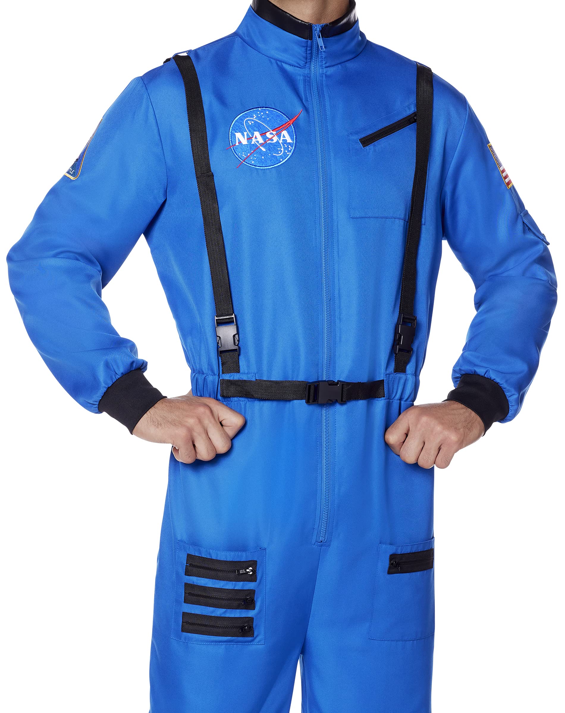 Spirit Halloween Adult Blue NASA Jumpsuit Costume - XL