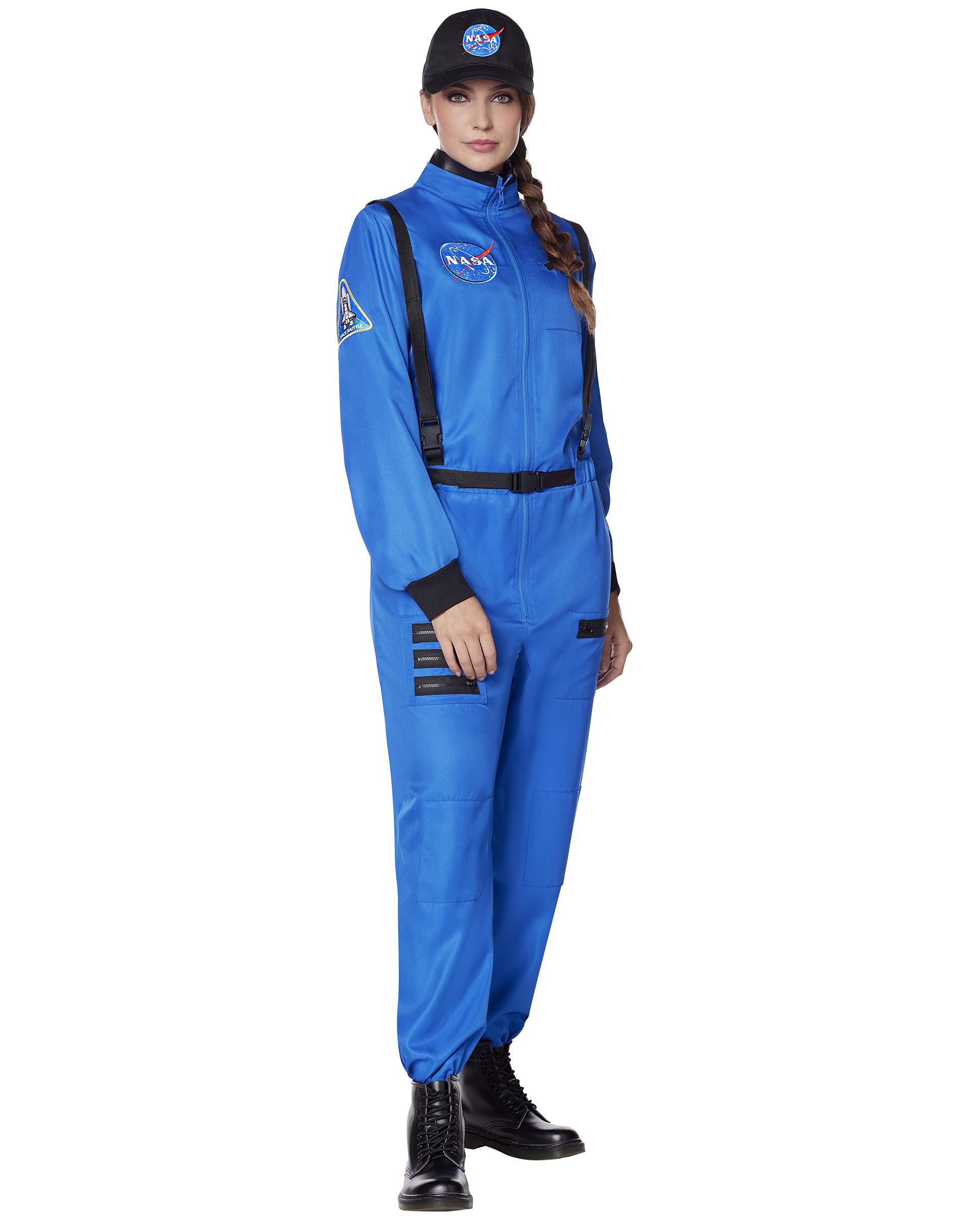 Spirit Halloween Adult Blue NASA Jumpsuit Costume - XL