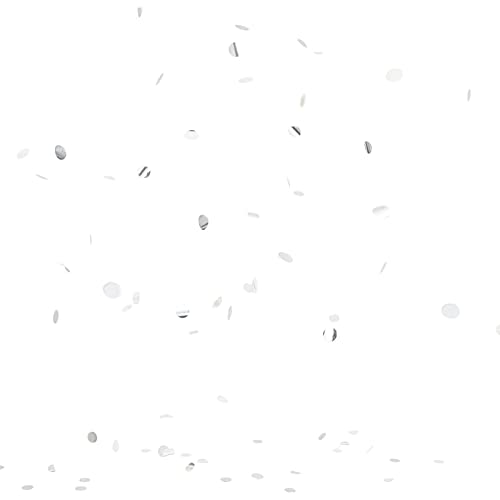 20 Pack Silver Foil Confetti Party Shakers for Wedding Reception, Engagement, Bulk Set (White, 1.5 x 4.3 In)