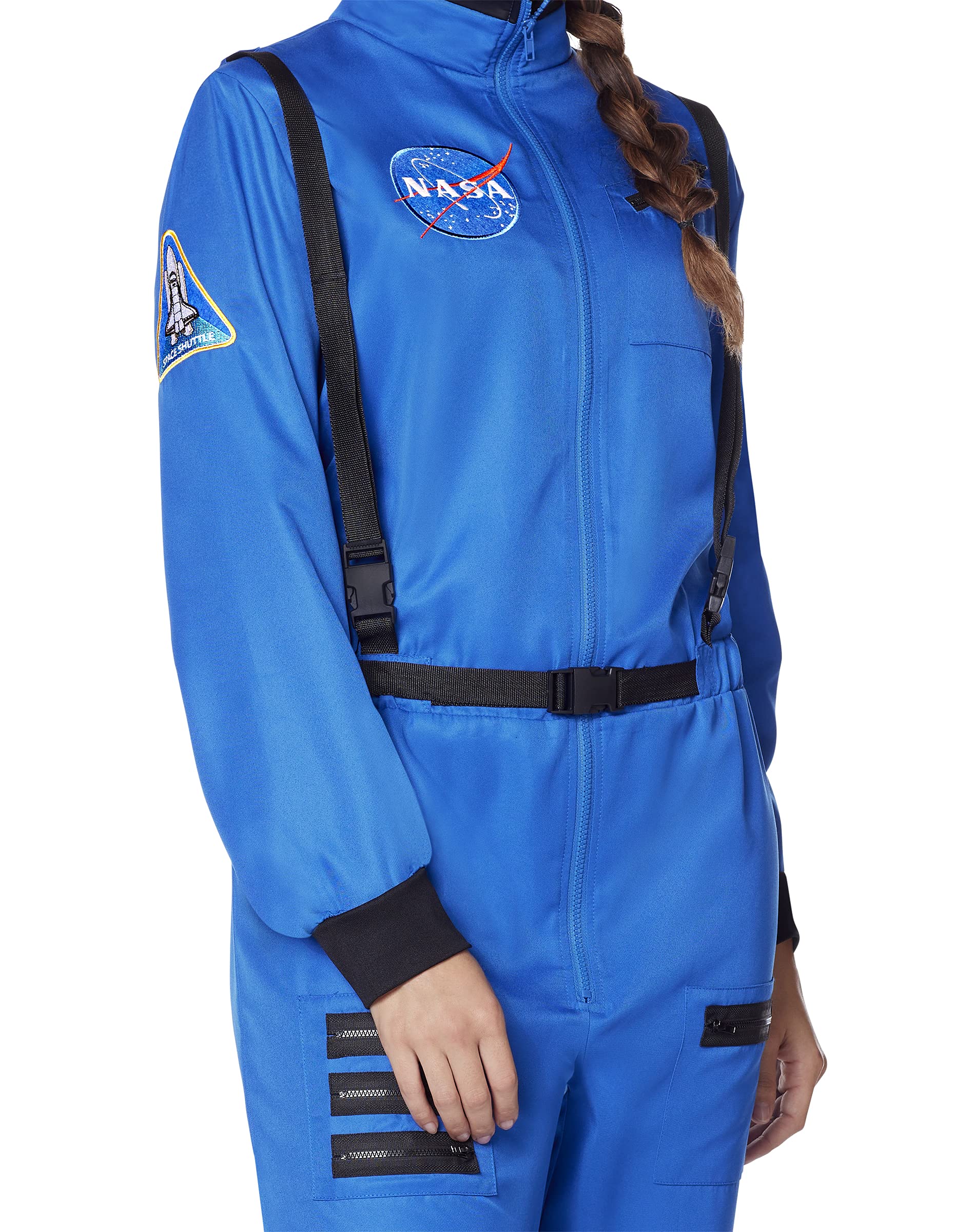 Spirit Halloween Adult Blue NASA Jumpsuit Costume - XL