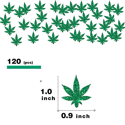Ambishi 120pcs Marijuana Leaf Confetti, Have a Dope Birthday/420 Birthday Party Table Decorations, Adult Birthday Party Supplies
