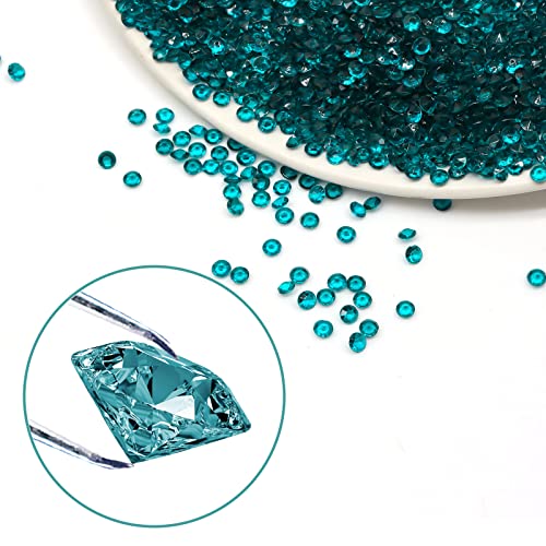 Miraise 10000 Acrylic Crystals Diamonds Confetti Scatter Crystals Wedding Scatter Table Home Decoration 4.5mm (Teal Blue)…
