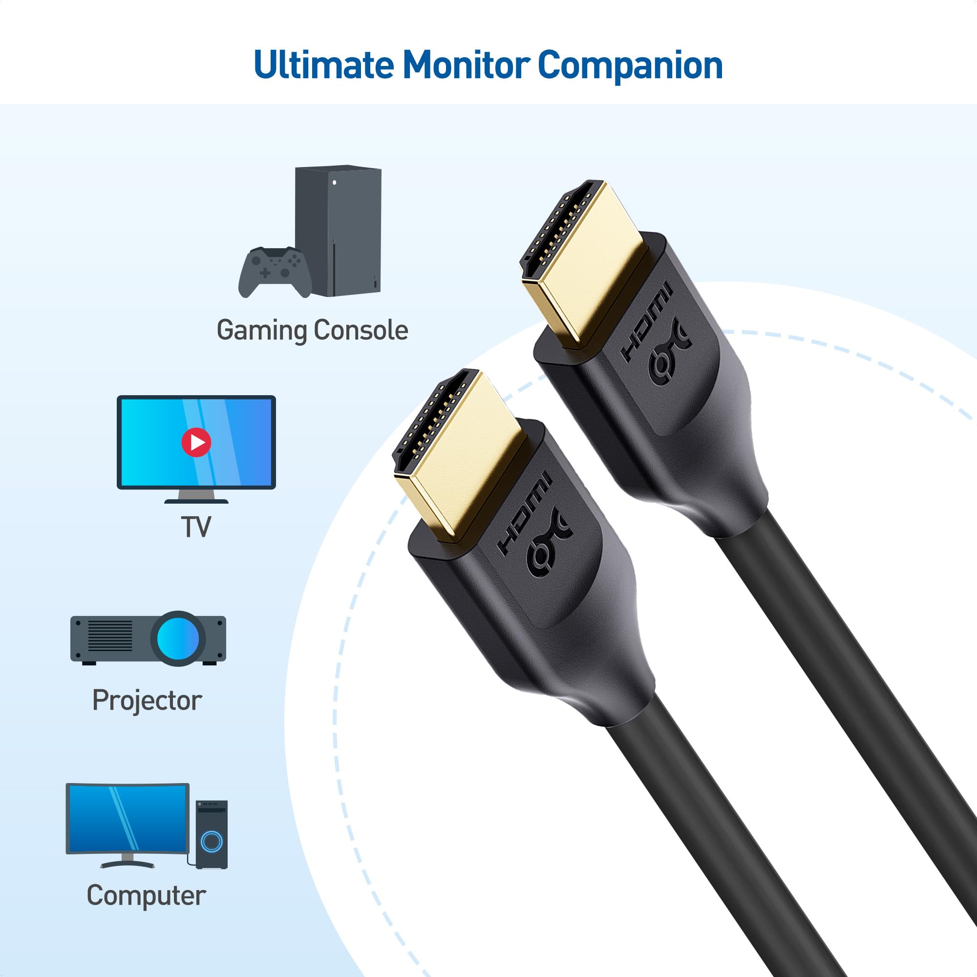Cable Matters [Ultra High Speed HDMI Certified] 48Gbps 8K HDMI Cable 6.6 ft / 2m with 8K@60Hz, 4K@240Hz and HDR Support for PS5, Xbox Series X/S, RTX3080/3090, RX 6800/6900, Apple TV, and More