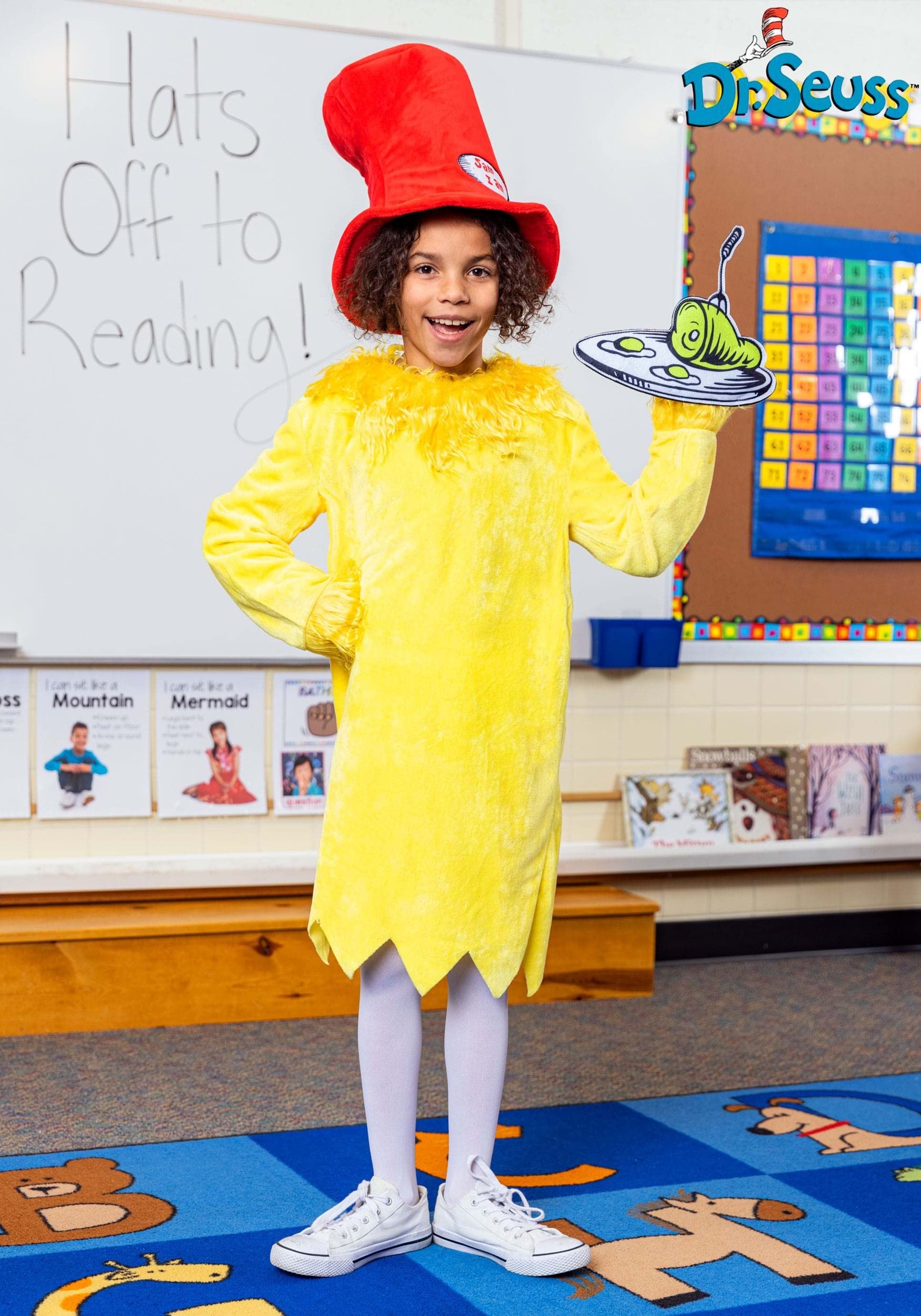 elope Dr. Seuss Green Eggs and Ham Sam I Am Costume for Kids X-Small