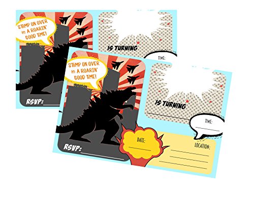 Monster Dragon Type Party Supply Package Set (Invitations)