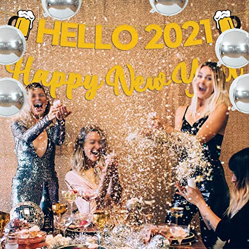 12pcs Silver Foil Balloons Decorations, 6pcs Large 22 Inch and 6pcs Small 10 Inch Round Metallic Helium Silver Balloons 4D Sphere Mylar Foil Mirror for Graduation Birthday Wedding Anniversaries Party