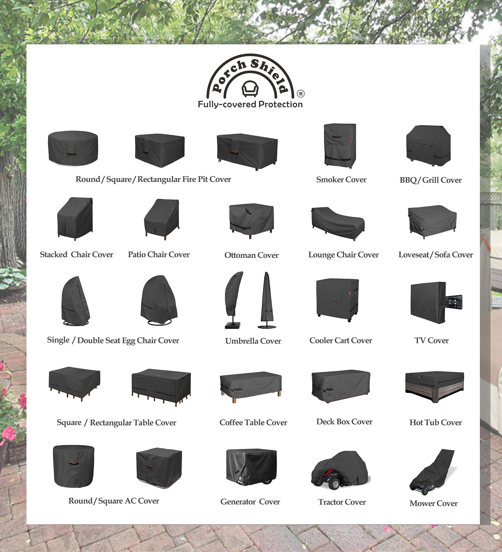 Porch Shield Fade Resistant Solo Stove Yukon Cover - Waterproof Patio Fire Pit Cover Round 32 inch Fits for Small Firepit Solo Stove Yukon