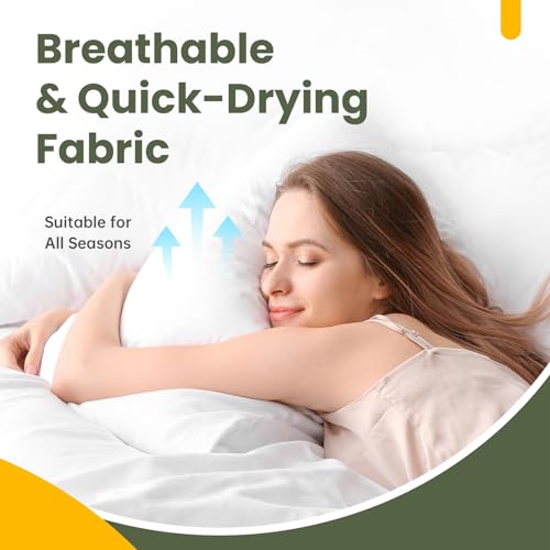 Fairpeak Pillow Covers Protectors with Zipper Standard Size Set of 4, Pillow Cases, Luxury Hotel Quality, for 20x26 inches Pillows, Breathable, Soft, Machine Washable