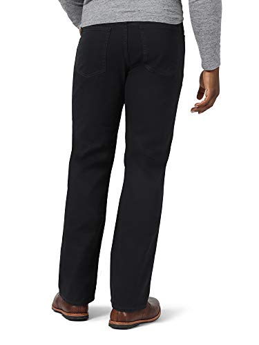 Wrangler Authentics Men's Straight Fit Twill Pant, Caviar, 34W x 30L