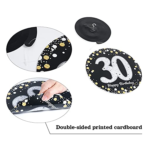 30 Count 30th Birthday Party Decorations, 30th Birthday Party Hanging Swirls Ceiling Decorations with Cutout Shiny Celebration Hanging Streamers Spirals Ornaments for Birthday Party Supplies