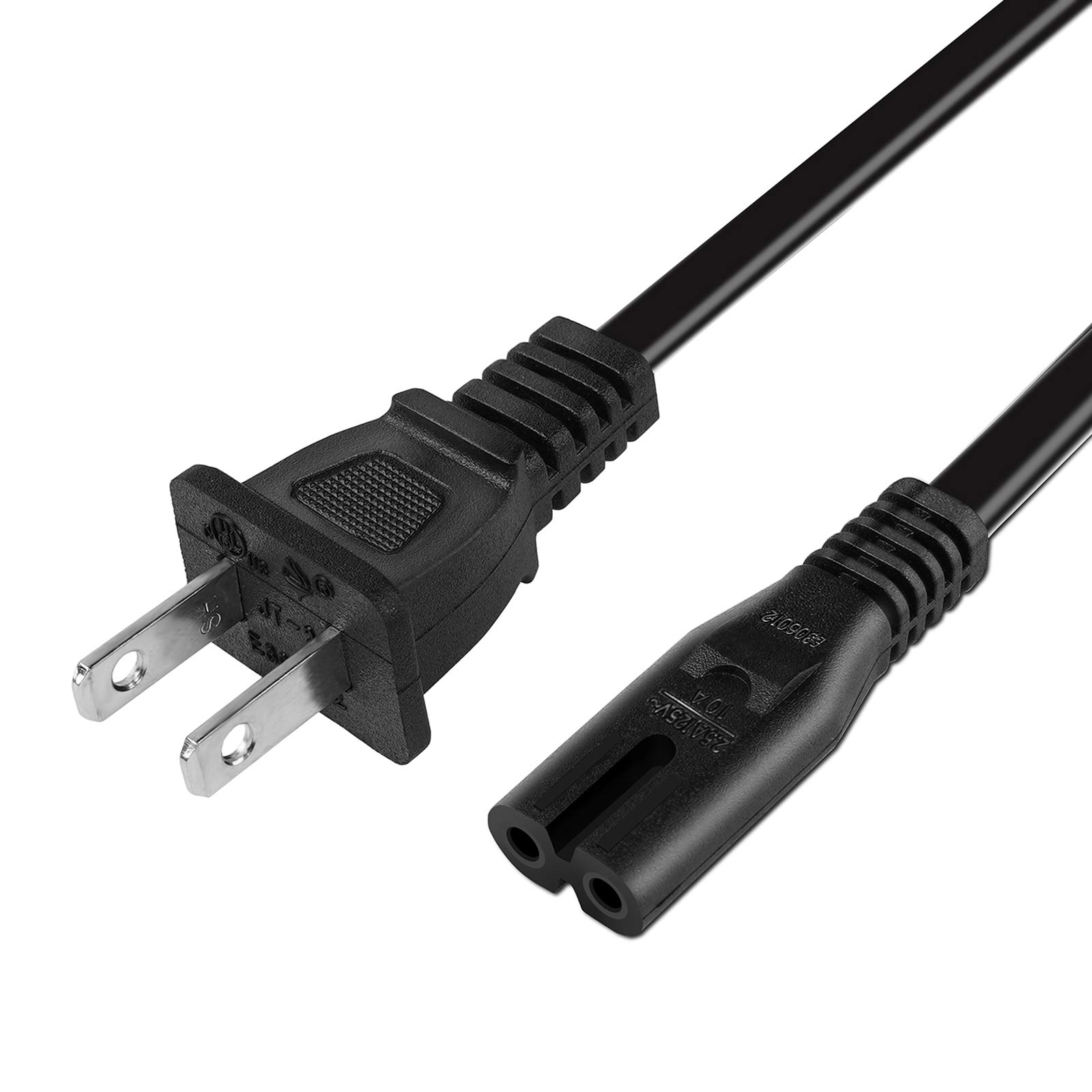 AC Power Cord Compatible with Xbox One S/X, PS5/PS4 - 4 Feet Power Cable