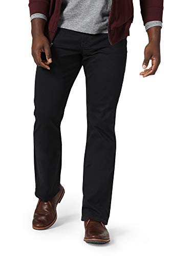 Wrangler Authentics Men's Straight Fit Twill Pant, Caviar, 34W x 30L