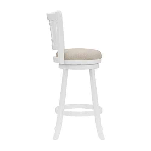 Hillsdale Fairfox Swivel Bar Stool, Barstool, White