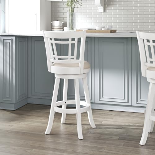 Hillsdale Fairfox Swivel Bar Stool, Barstool, White