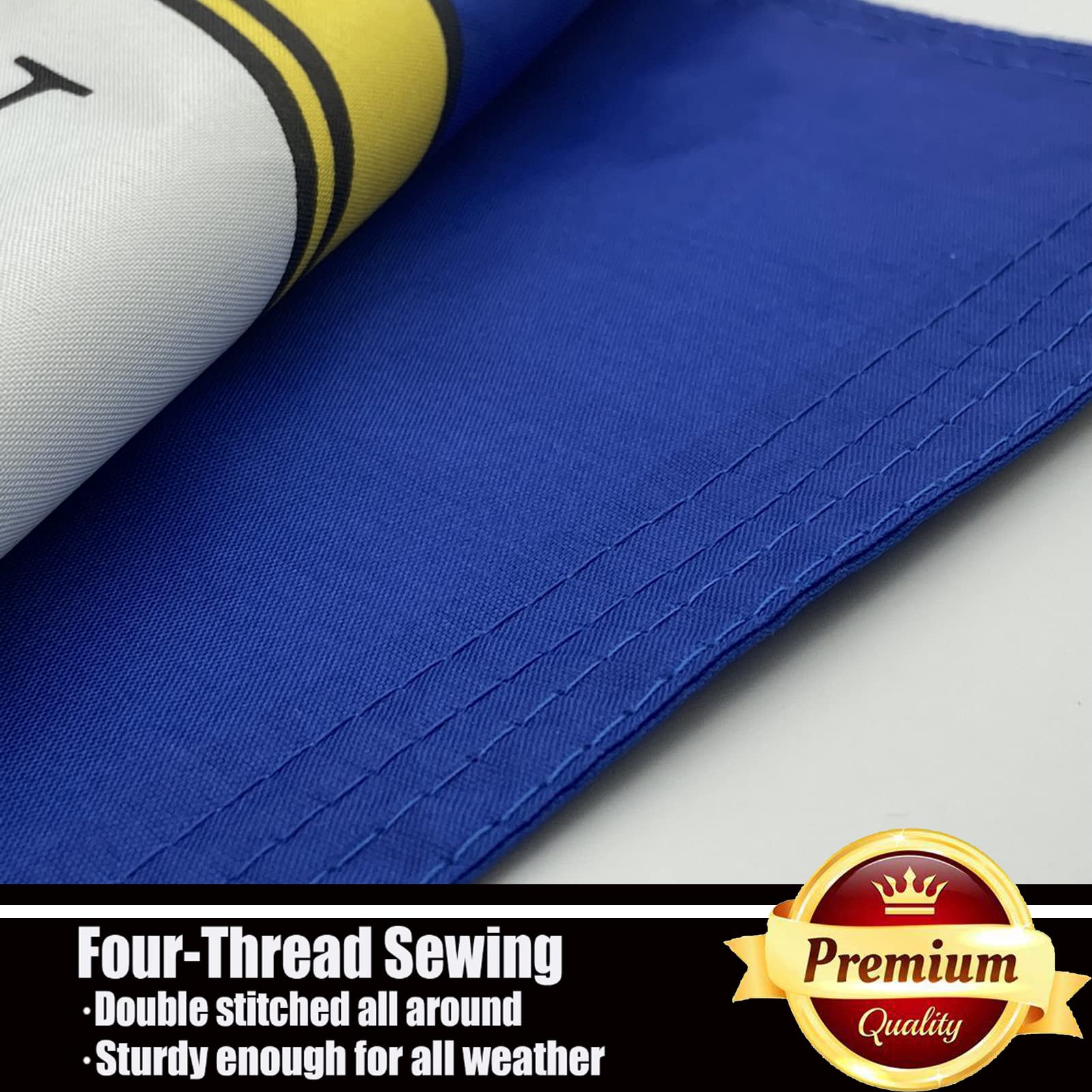 Air Force Crest Emblem Flag 3x5 Outdoor Double Sided 3 Ply- US Coat of Arms Military USAF Flags-Vivid Color Clear Pattern Reinforcement Sewing Durable Polyester with 2 Brass Grommets