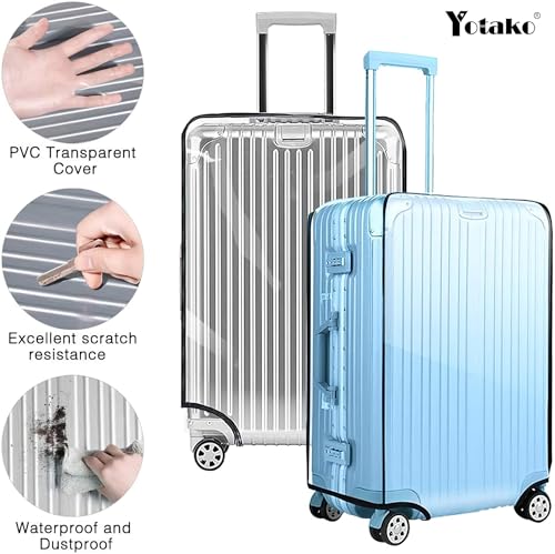 Yotako Clear PVC Suitcase Cover Protectors 20 Inch Luggage Cover for Wheeled Suitcase 20''