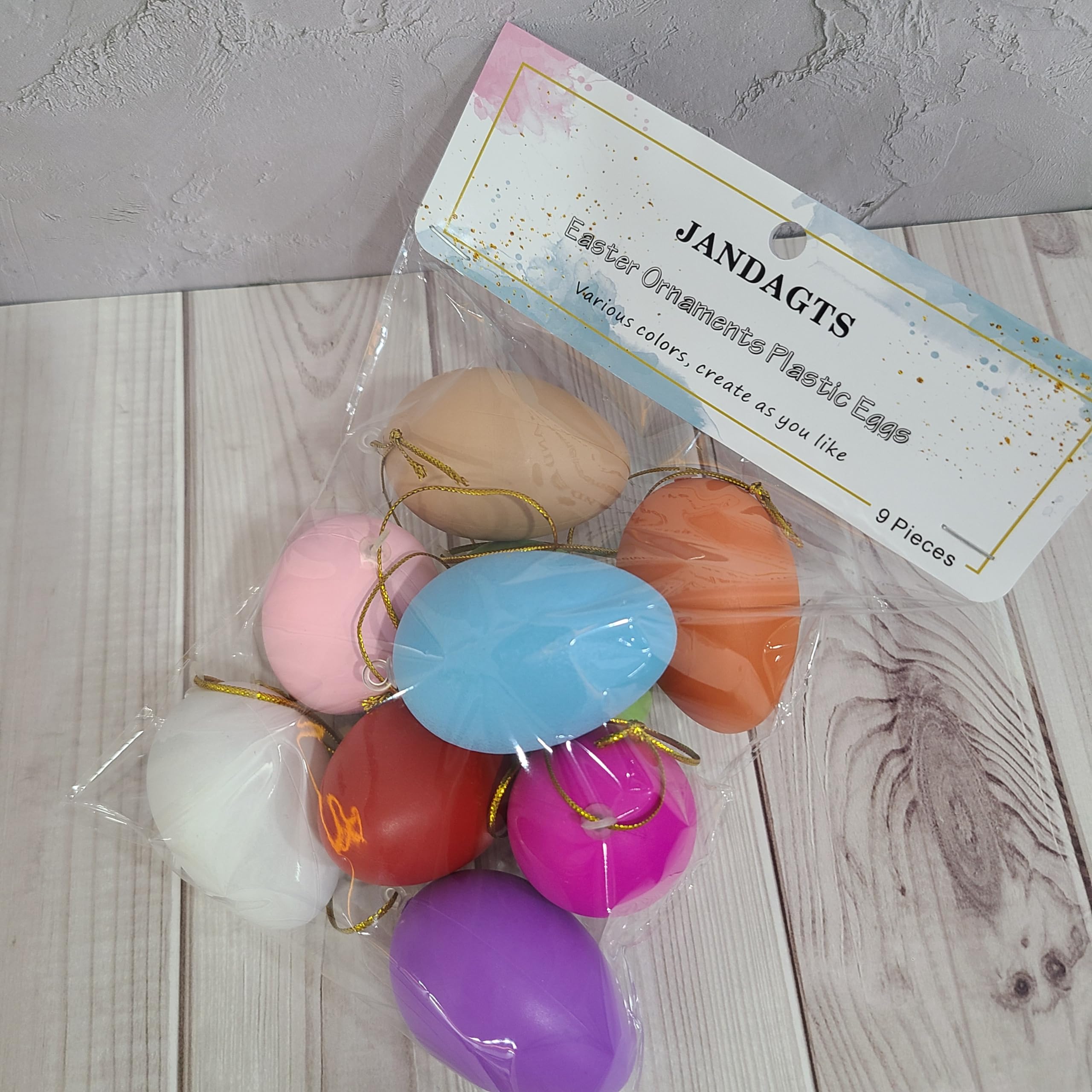 JANDAGTS Holiday ornaments, namely, molded plastic Easter eggs enhance your Easter celebrations