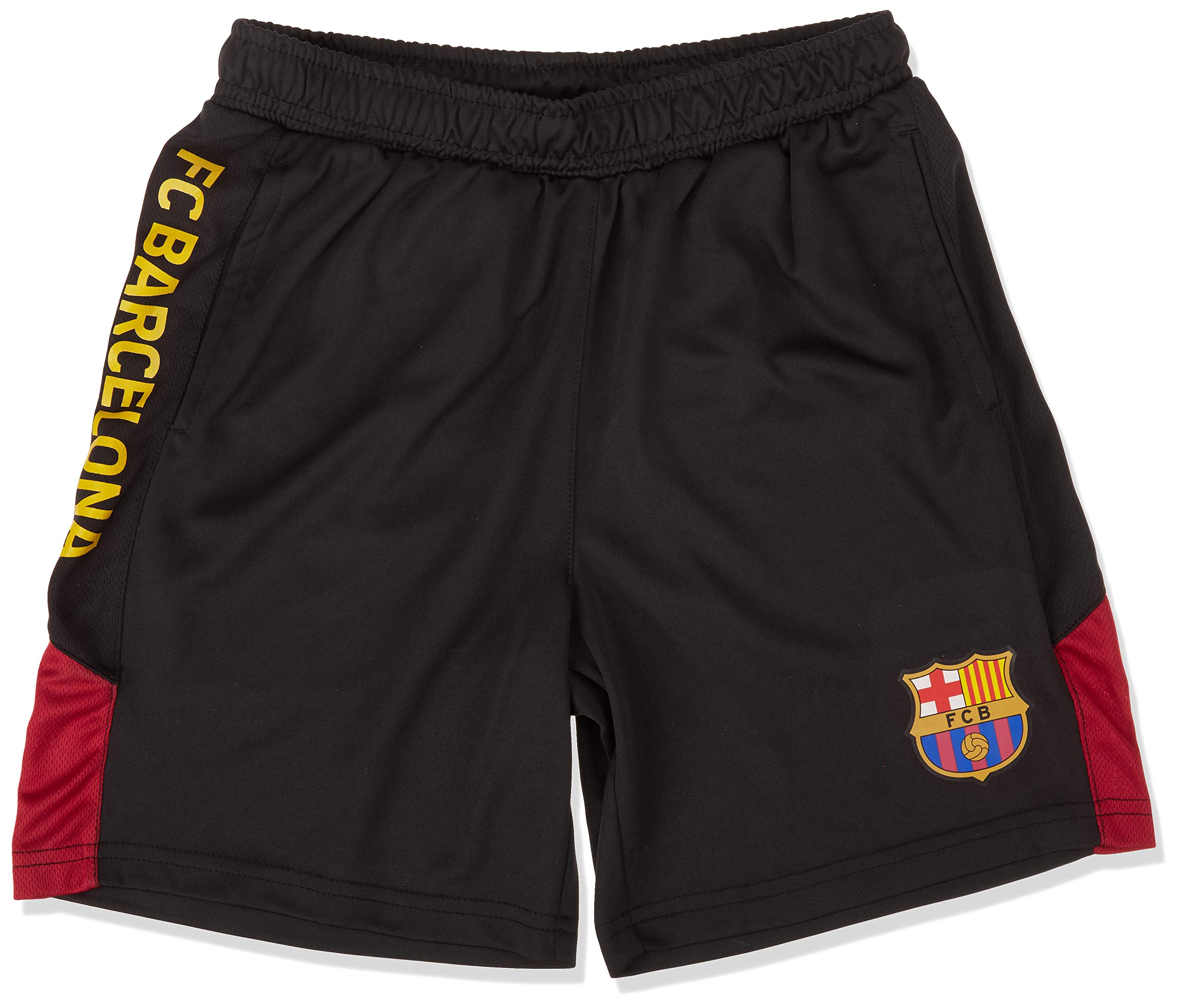 Spanish Primera Liga Barcelona Boys Soccer Shorts, Black, Large