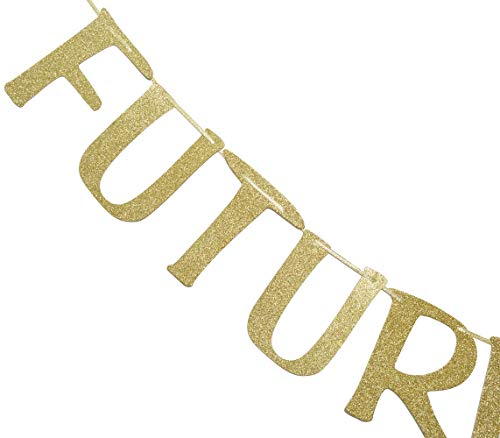 Future Mrs & Mrs Banner Gold Glitter Photo Booth Props for Lesbian Bridal Shower Engagement Wedding Bachelorette Party Decor