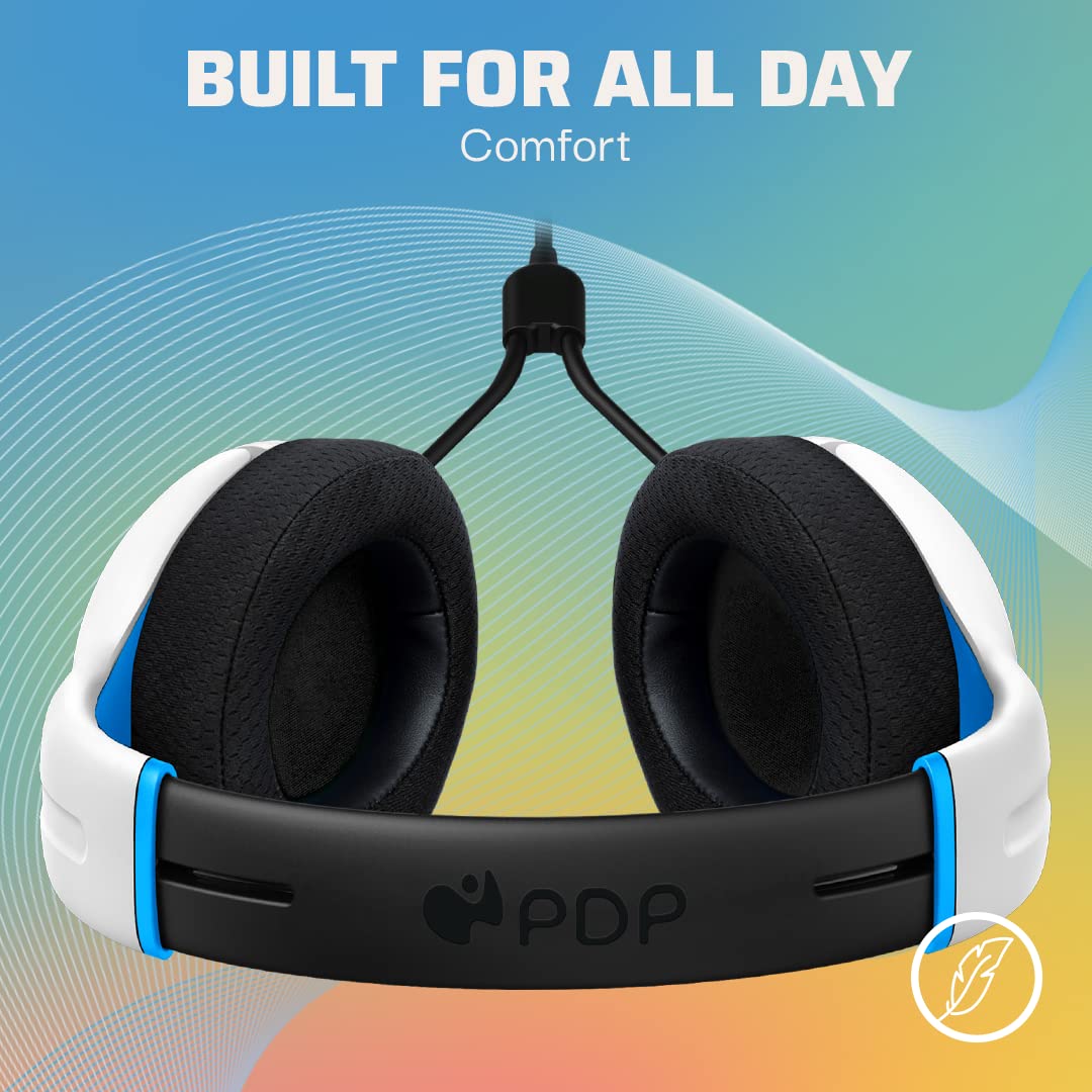 PDP Gaming AIRLITE Xbox Headset with Microphone, Series X|S/Xbox One/PC/Windows, Lightweight Stereo Headphones, Wired Power, Noise-Cancelling mic- Ion White (Only at Amazon)