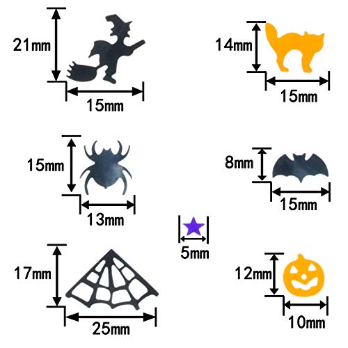 Halloween Party Table Scatter Confetti - Pumpkin Spider Webs Foil Metallic Sequins Confetti Trick or Treat Party Sprinkles Confetti Decorations, 60g