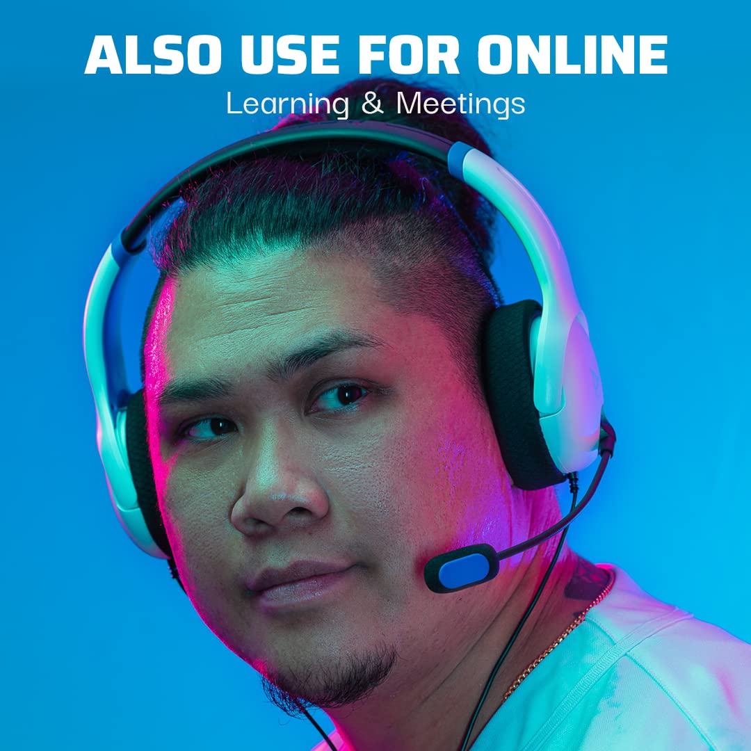 PDP Gaming AIRLITE Xbox Headset with Microphone, Series X|S/Xbox One/PC/Windows, Lightweight Stereo Headphones, Wired Power, Noise-Cancelling mic- Ion White (Only at Amazon)