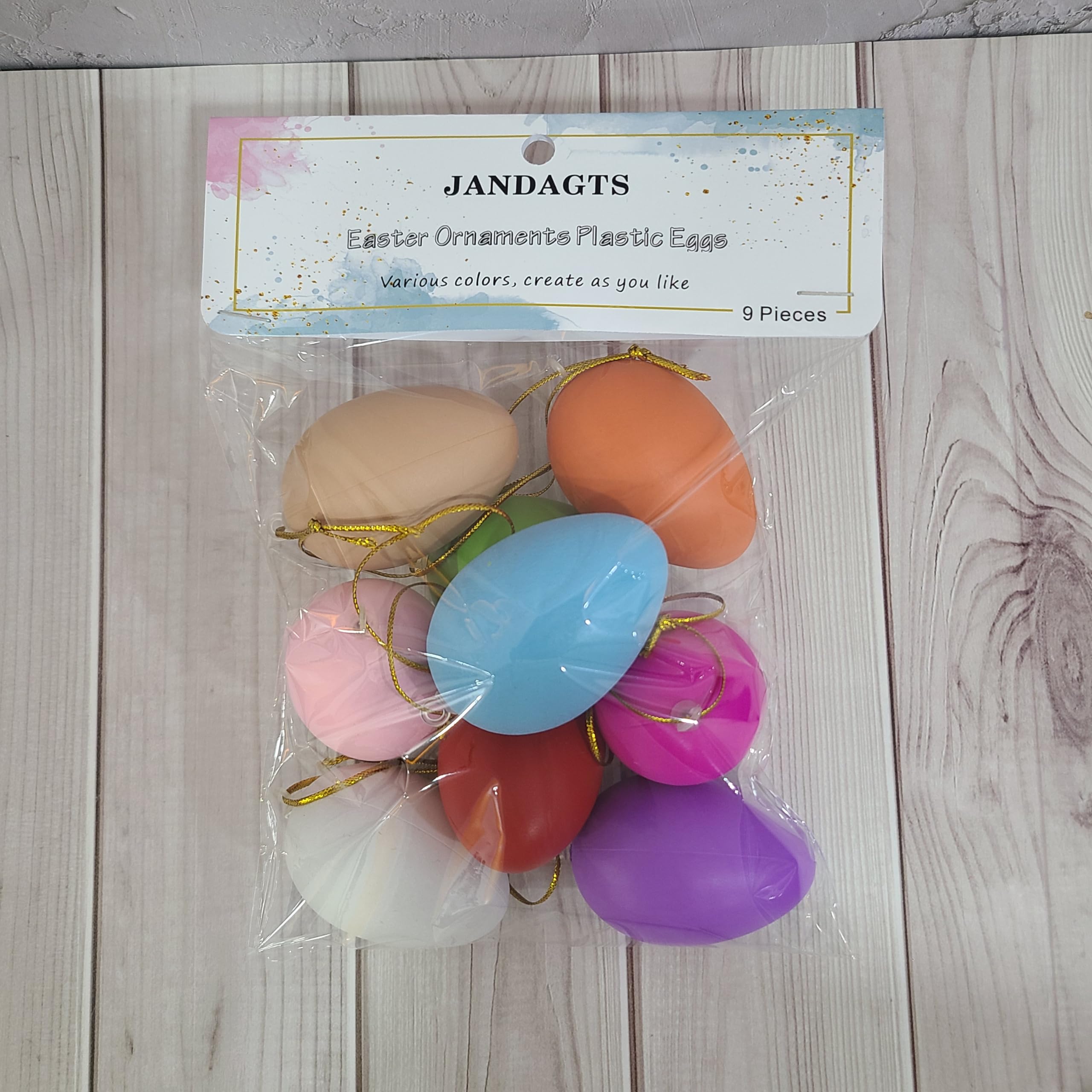 JANDAGTS Holiday ornaments, namely, molded plastic Easter eggs enhance your Easter celebrations