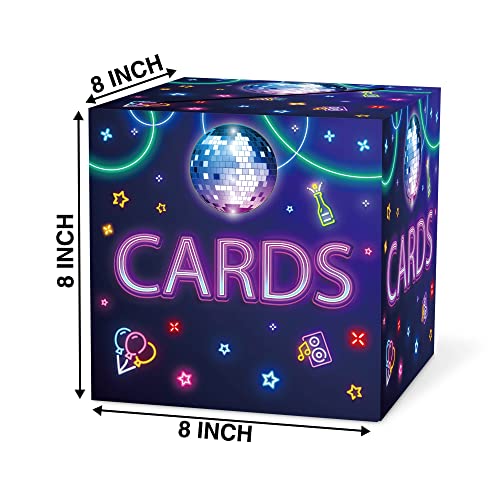 Disco Card Box for Wedding, Birthday, Baby or Bridal Shower, Engagement,Graduation,Retirements, Anniversaries, Party Favor, Decorations Or Money Box - 1 PC ( 004 DISCO )