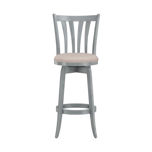 Hillsdale Furniture Savana Wood Bar Height Stool, 30" high, Blue Wire Brush