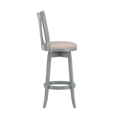 Hillsdale Furniture Savana Wood Bar Height Stool, 30" high, Blue Wire Brush