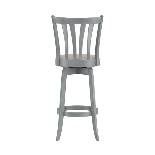 Hillsdale Furniture Savana Wood Bar Height Stool, 30" high, Blue Wire Brush