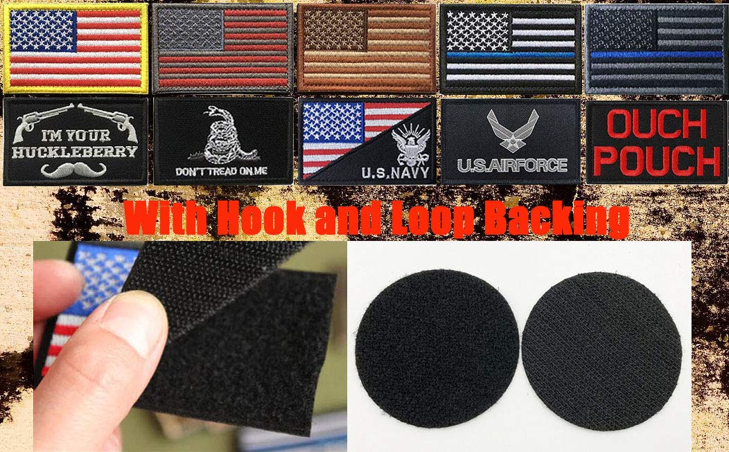 2 Pieces America Flag/Air Patch, Tactical USA Air Patches, US American Air Flag Hook and Loop Embroidered Patch for Hat, Backpack, Jacket, Jeans, Veteran Clothes