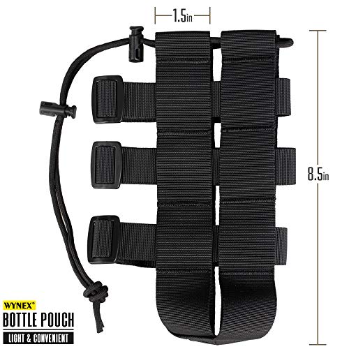 WYNEX Tactical Water Bottle Pouch of Weave Design, MOLLE Bottle Holder Kettle Pouches Hydration Carrier Bag, Adjustable H20 Bottle Holster Waist Pack for Hydro Flask, Nalgene, Contigo Bottle