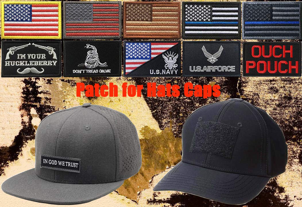 2 Pieces America Flag/Air Patch, Tactical USA Air Patches, US American Air Flag Hook and Loop Embroidered Patch for Hat, Backpack, Jacket, Jeans, Veteran Clothes
