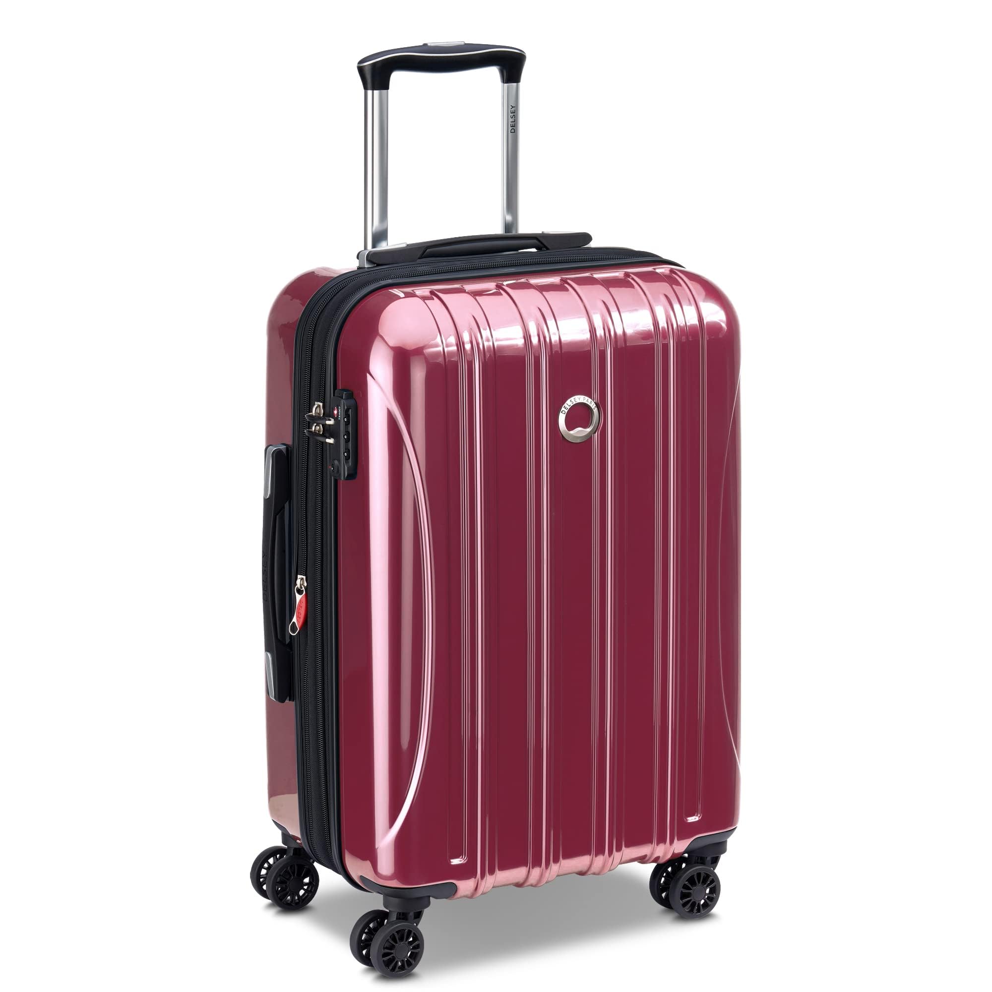 DELSEY PARIS Helium Aero Hardside Expandable Luggage with Spinner Wheels, Peony Pink, 2-Piece Set (21/25)