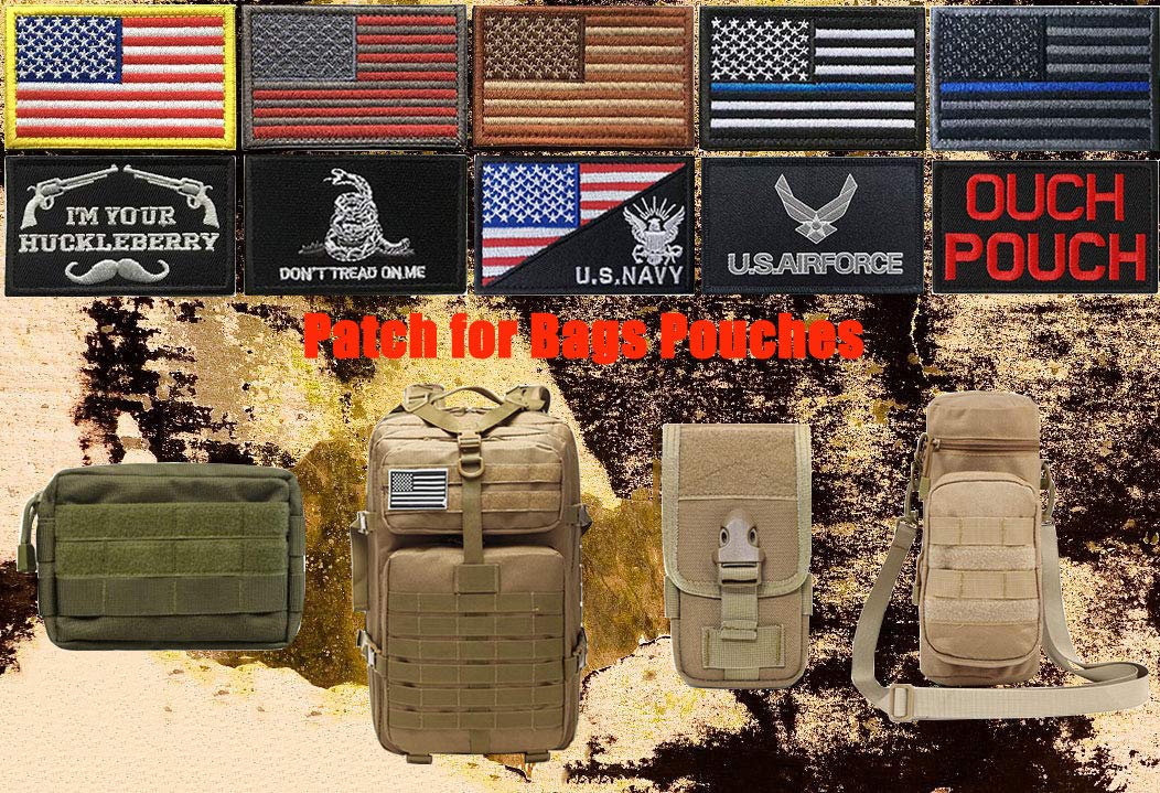 2 Pieces America Flag/Air Patch, Tactical USA Air Patches, US American Air Flag Hook and Loop Embroidered Patch for Hat, Backpack, Jacket, Jeans, Veteran Clothes
