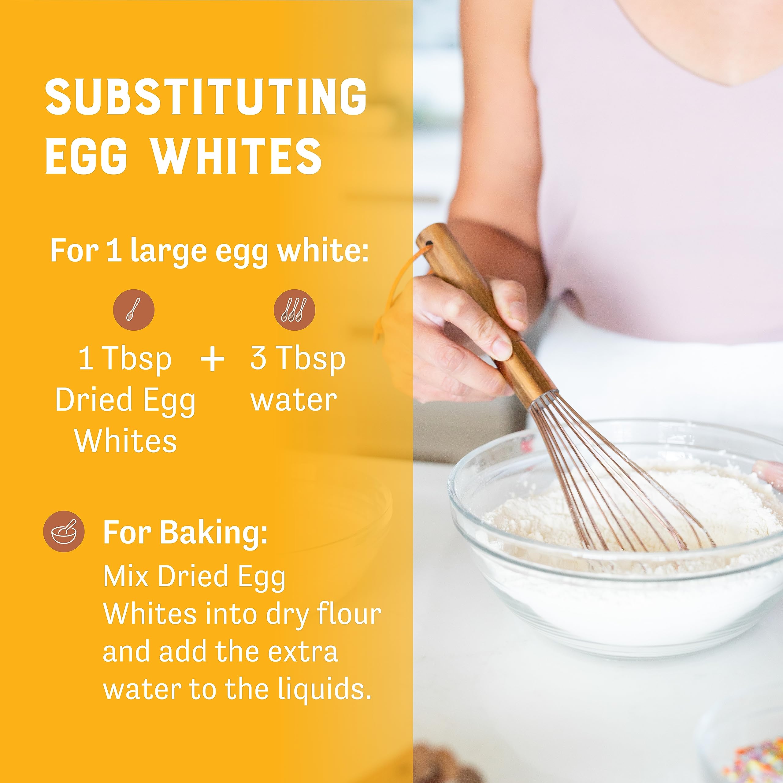 Judee's Gluten Free Dried Pasteurized Egg White Protein Powder 8 oz - USDA Certified Non-GMO - Gluten-Free, Nut-Free - Single Ingredient - Made in USA