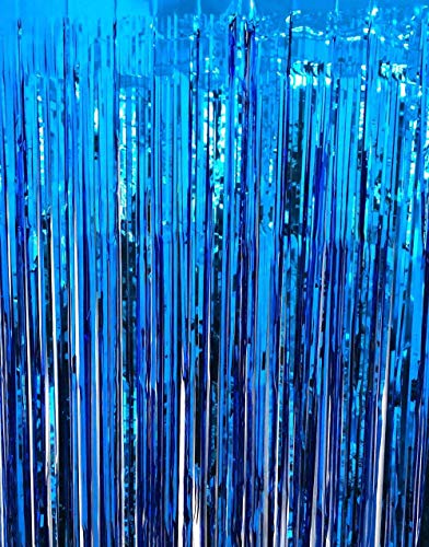 Blue Birthday Decorations Backdrop Curtains for Birthday Backdrop Party Decorations, Fringe Backdrop, Blue Backdrop, Photo Booth Backdrops, Streamers Birthday Decorations, Blue Party Decorations Boys