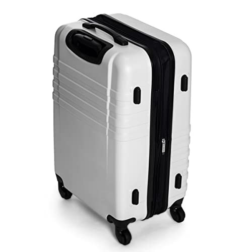 Ben Sherman Hereford Spinner Travel Upright Luggage, White, 24-Inch Checked