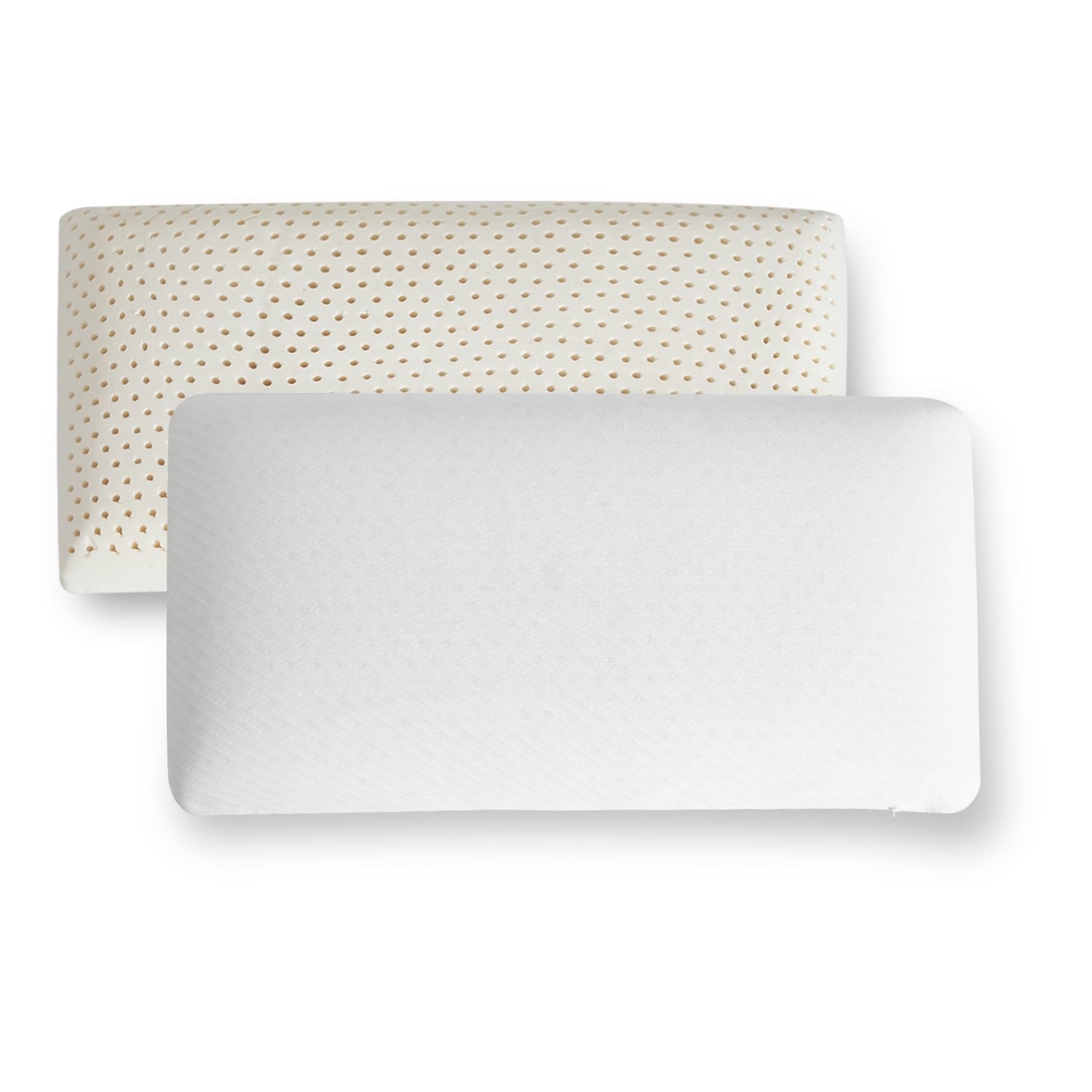 Bed Pillows for Sleeping, Natural Latex Pillow, Bedding Pillow, Soft Pillow with Removable Pillowcase for Back, Stomach or Side Sleepers, M21-11-MBZ