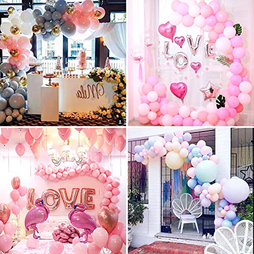 IDAODAN Balloon Arch Decorating Strip Kit, Reusable 32Ft Balloon Tape Strips, 2pc Tying Tool,200 Dot Glue,2 Roll Ribbon & 20pc Flower Clips for Party Wedding Birthday Festival Anniversary DIY Decorations