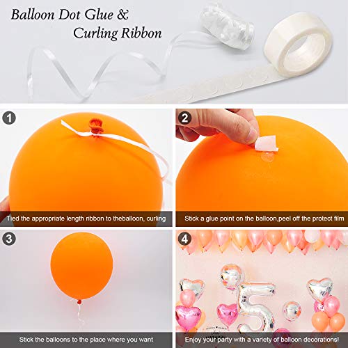 IDAODAN Balloon Arch Decorating Strip Kit, Reusable 32Ft Balloon Tape Strips, 2pc Tying Tool,200 Dot Glue,2 Roll Ribbon & 20pc Flower Clips for Party Wedding Birthday Festival Anniversary DIY Decorations