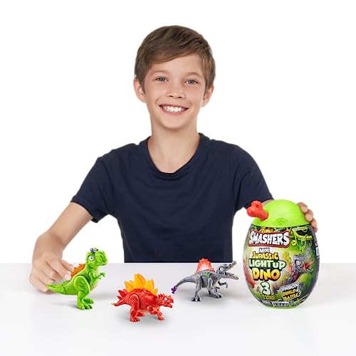 Smashers Mini Jurassic Light Up Dino Egg (T-Rex) by ZURU Collectible Egg, Volcano Slime, Fossil Toy, Dinosaur Toys, T-Rex Toy for Boys and Kids