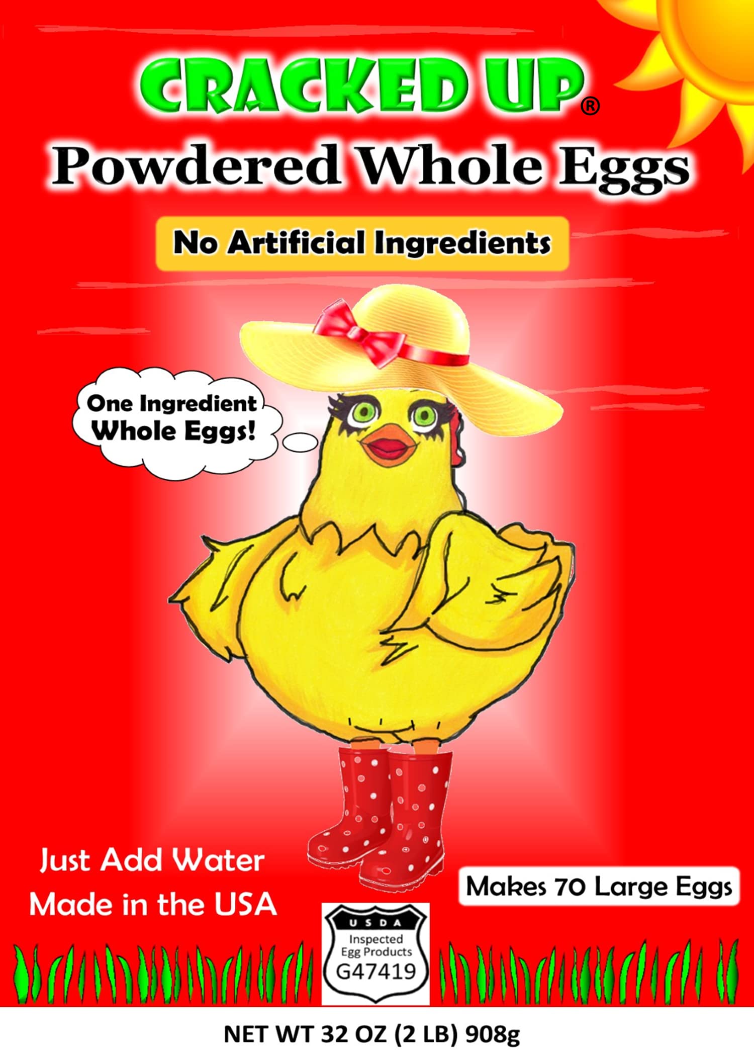 2 POUNDS (32 OZ) Cage-Free Powdered Whole Eggs, WHY PAY MORE? Freshest Eggs, Made in the USA, Makes 70 Large Eggs, 1 INGREDIENT - EGGS! FARM FRESH, NON GMO, ALL NATURAL, RESEALABLE POUCH