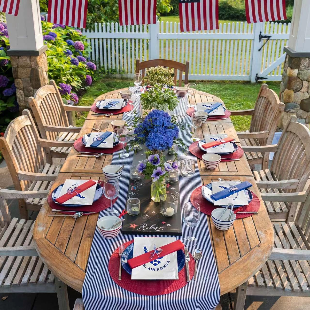 50Pcs Military U.S. Air Force Napkins,Memorial Day Veterans Day 4th Of July USAF Party Supplies