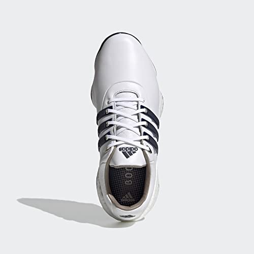 adidas Men's Tour360 22 Golf Shoes, Footwear White/Collegiate Navy/Silver Metallic, 8